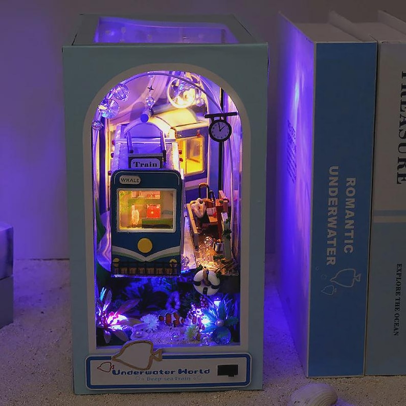 Underwater World Aqua Train Book Nook – DIY Ocean Submarine Wooden ...