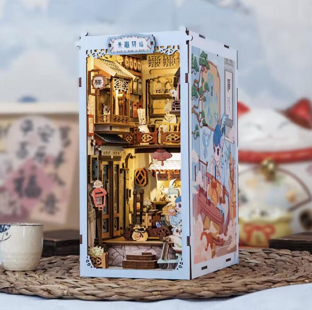 DIY Azure Phoenix Lodge Book Nook Kit | 3D Fantasy Puzzle Craft ...