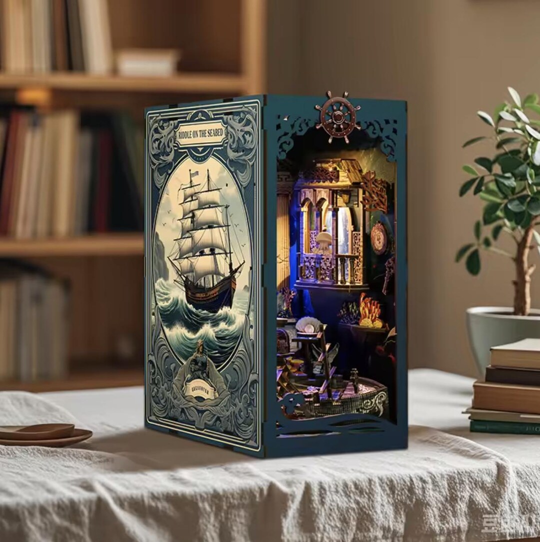 DIY Seabed Book Nook Kit: Retro Sailor Ship Miniature Shelf Insert - Etsy