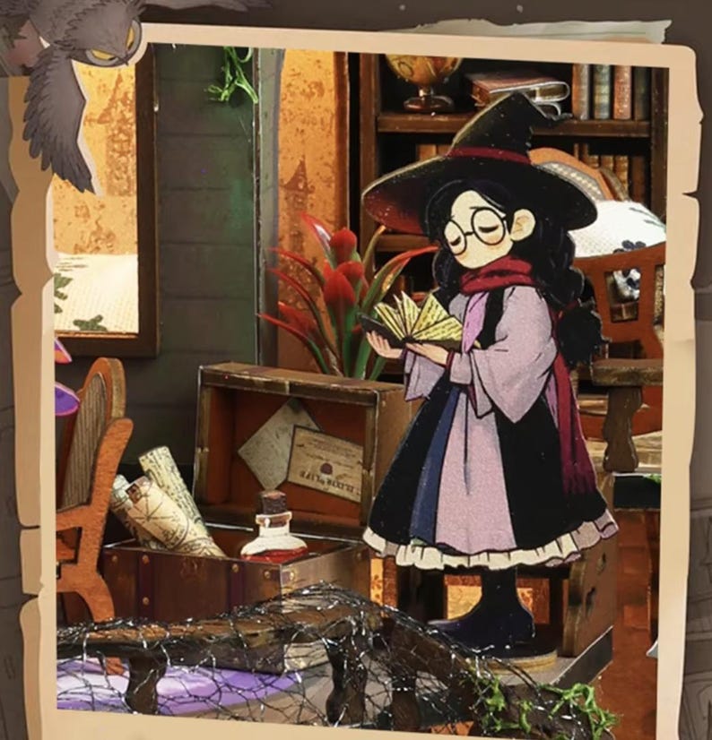 DIY Magic Cottage Book Nook Kit | 3D Spooky Halloween Puzzle Craft ...