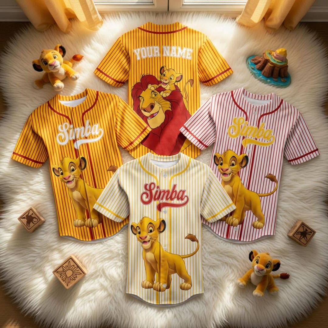 Personalized Simba Baseball Jersey, Custom Lion King Shirt With Name ...