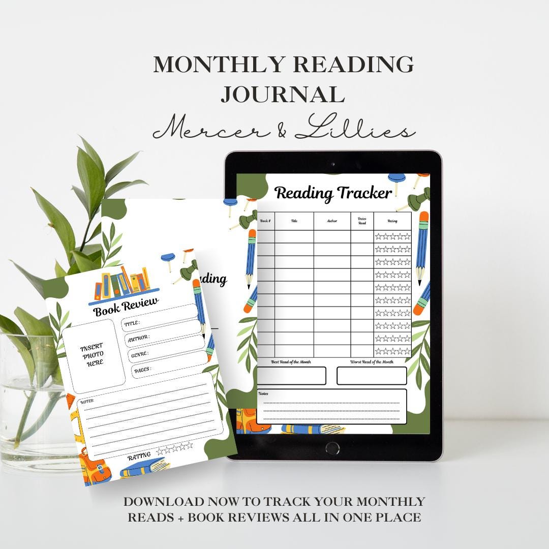 Printable Reading Tracker for Kids & Teens: Colorful Monthly Book Log ...