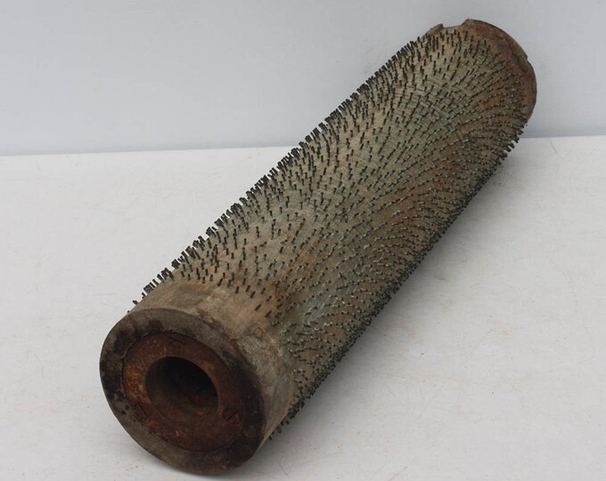 Antique Wallpaper Print Roller Industrial Salvage Supply Decorator ...