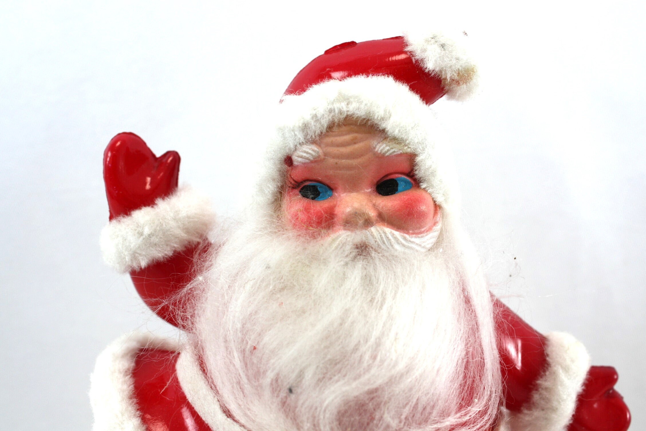 Vintage Santa Claus Santa Kris Kringle Red Plastic Dancing Figurine ...
