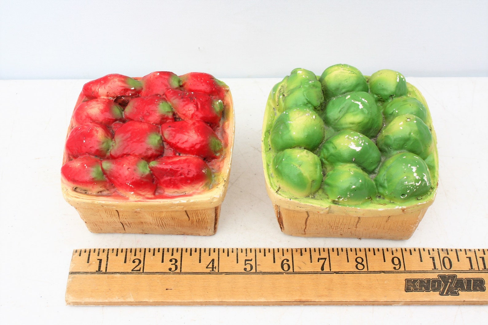 Vintage Store Display Food Fruit Vegetables Chalkware Chalk Plaster ...