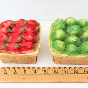 Vintage Store Display Food Fruit Vegetables Chalkware Chalk Plaster ...