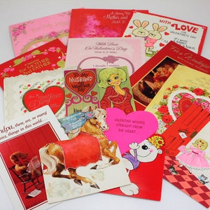 Vintage Valentine's Day Greeting Cards Collection Destash Lot Valentine ...