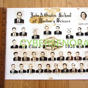 Vintage Mortuary Science Mortician Embalmer Class Photo Funeral Home ...
