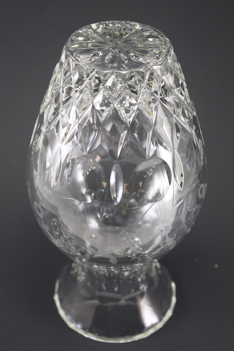 Vintage Rogaska Gallia Crystal Flared Vase Leaded Etched Glass | Etsy