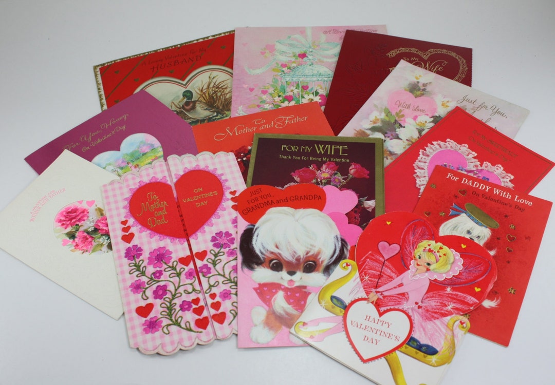 Vintage Valentine Greeting Cards Collection Destash Lot - Etsy