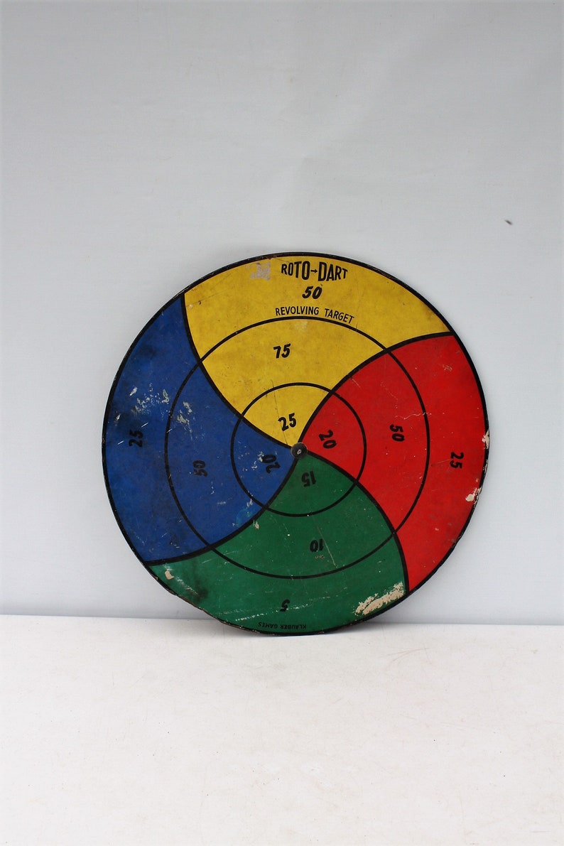 Vintage Auto Dart 50 Revolving Target Klauber Games Dart Board - Etsy