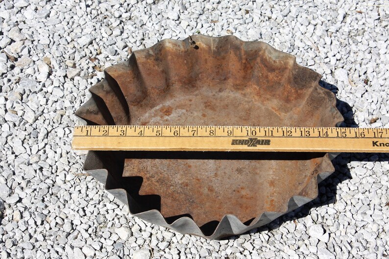 Vintage Antique Galvanized Pan Tray Animal Feeder Crimped | Etsy