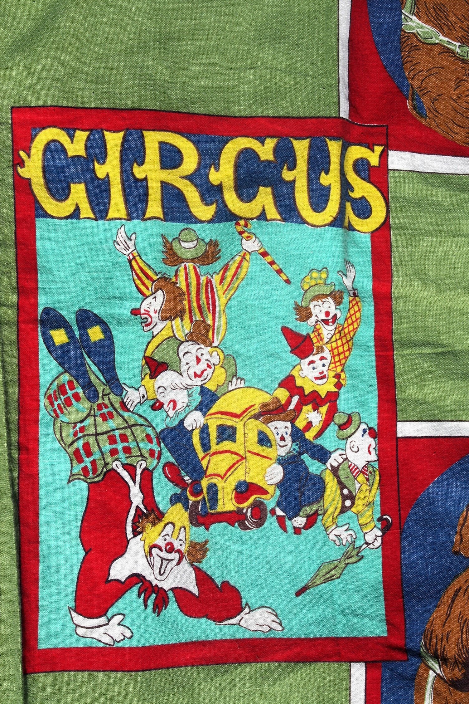 Vintage Circus Drapery Panels Curtains Fabric Mid Century | Etsy