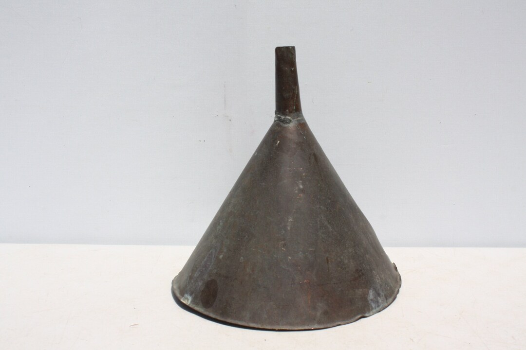 Vintage Copper Funnel Strainer Light Lampshade Distressed Primitive ...