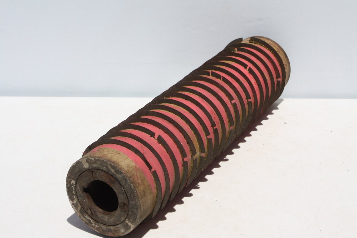 Antique Vintage Wallpaper Print Roller Industrial Salvage Supply ...