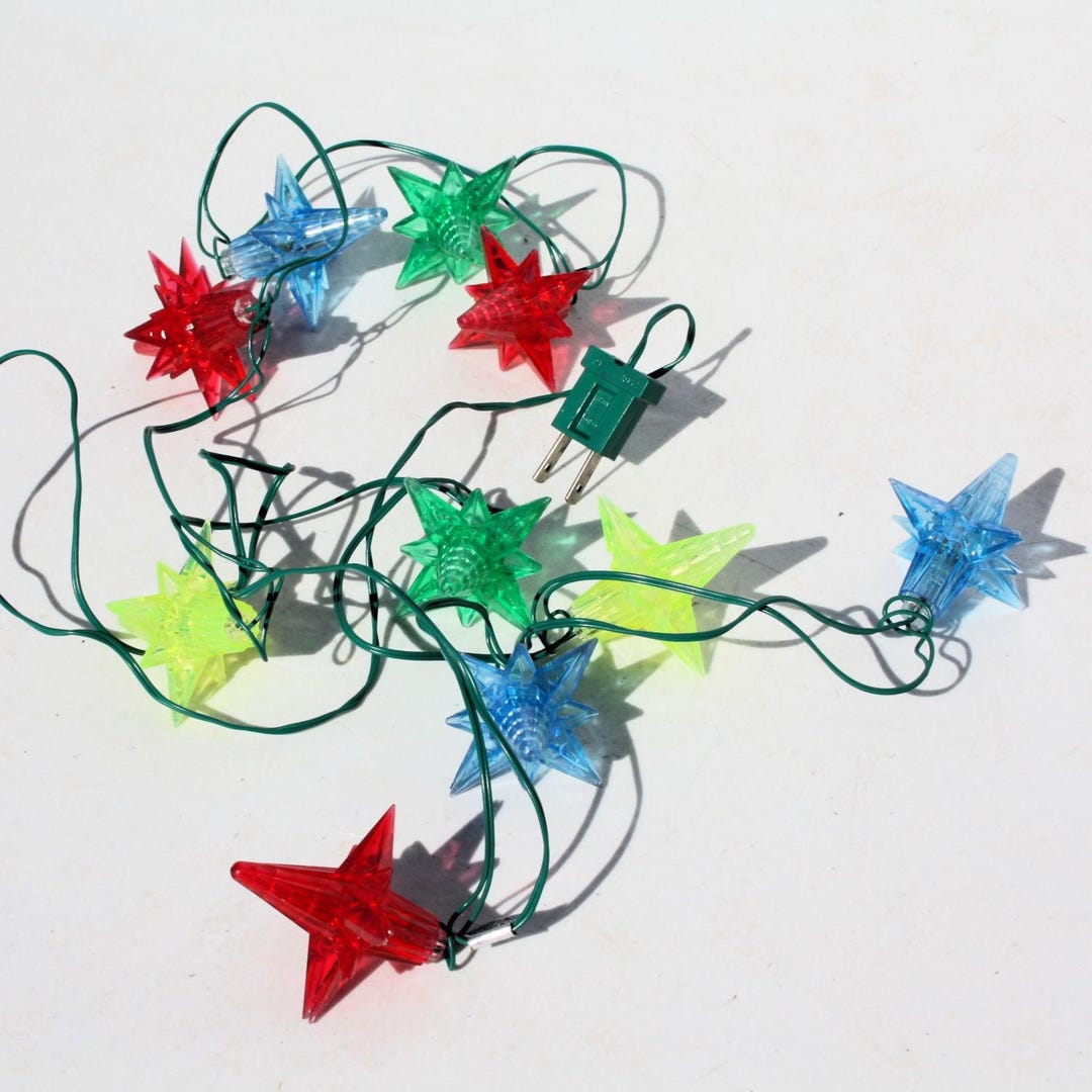 Vintage Mini Light Strand Garland 3D Sputnik Atomic Asteroid Asst ...