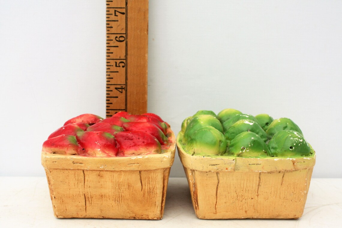 Vintage Store Display Food Fruit Vegetables Chalkware Chalk Plaster ...
