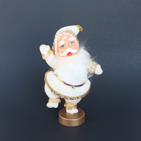 Flocked Santa - Etsy