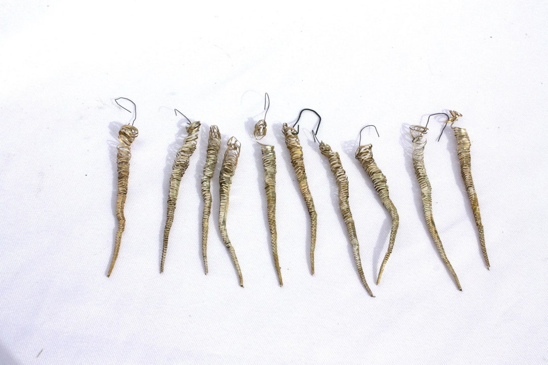 Vintage Metal Spiral Coil Icicles Tinsel Silver Doubl-glo Pet Child ...