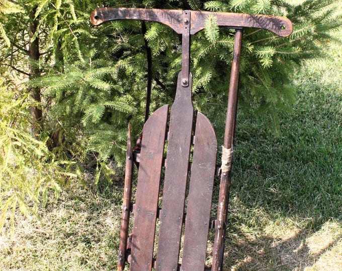 Antique Primitive 19th Century Paint Decorated Child's Runner Sled ...