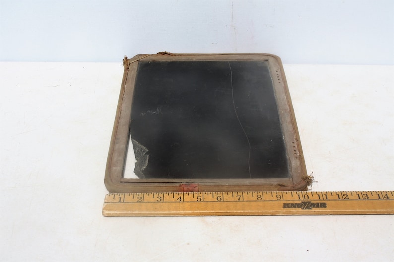 Vintage School Chalkboard Handheld Black Slate Double Sided Wood Framed ...