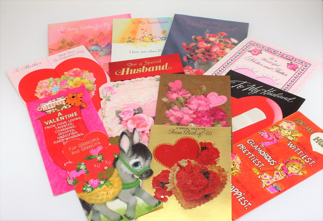 Vintage Valentine's Day Greeting Cards Collection Destash Lot Valentine ...