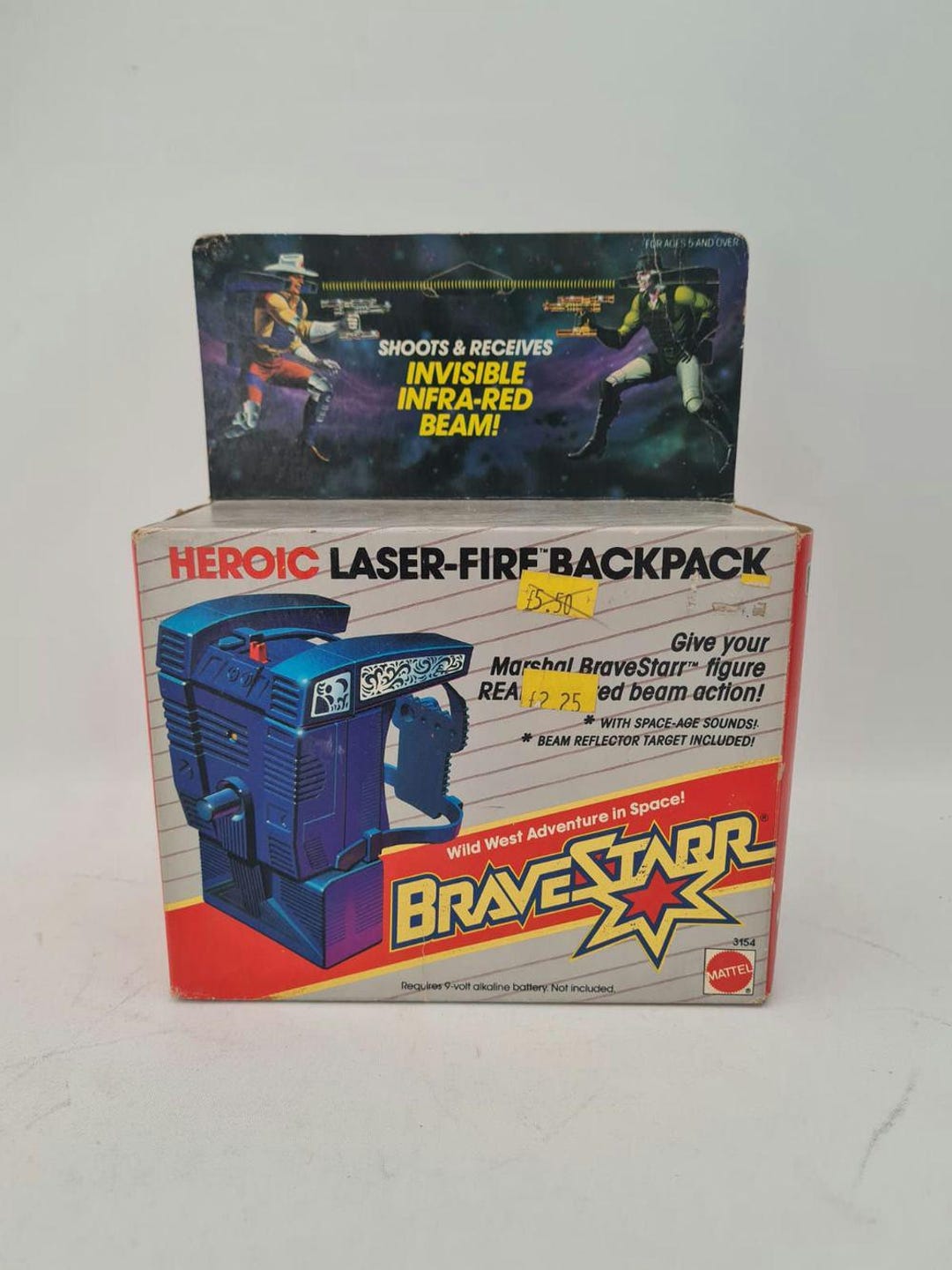 1986 Mattel Marshal Bravestarr Tex Hex Evil Laser-fire Backpack , Boxed ...