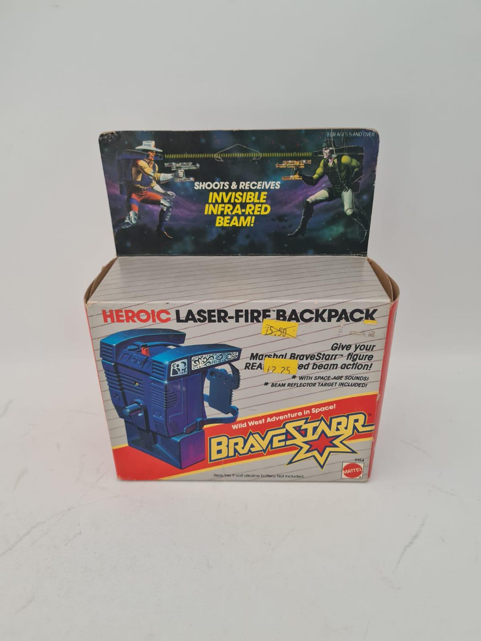 1986 Mattel Marshal Bravestarr Tex Hex Evil Laser-fire Backpack , Boxed ...