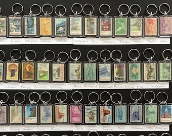 50 States Keychain - Etsy