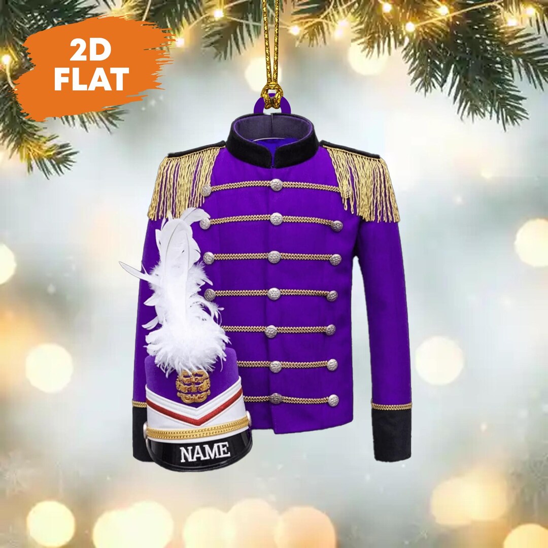 Personalized Marching Band Uniform Ornament – Custom 2D Flat Christmas ...