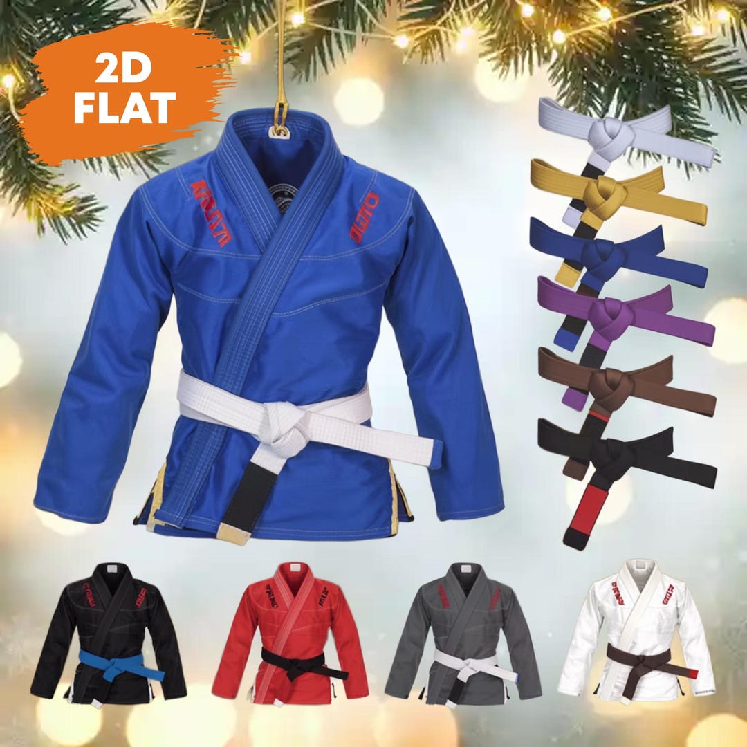Personalized Jiu Jitsu Gi Christmas Ornament, Custom Name Acrylic ...