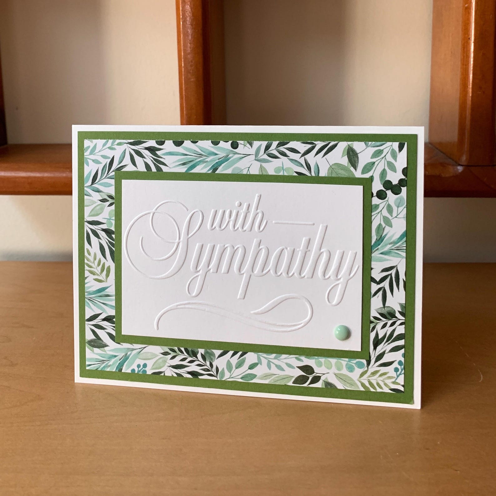 Handmade Embossed Sympathy Card, Floral Condolence Card - Etsy