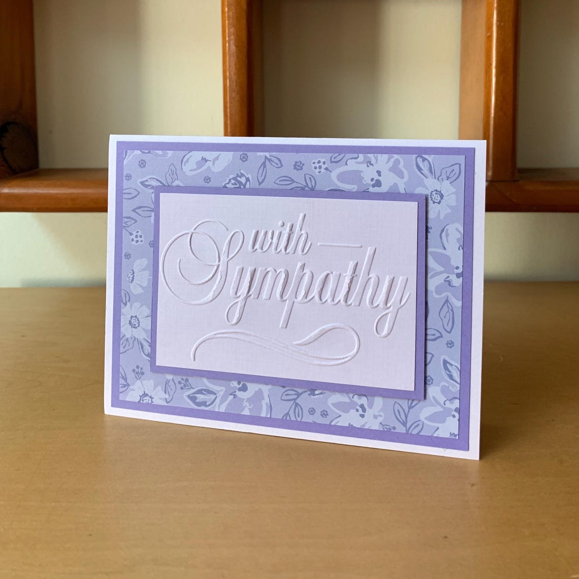 Handmade Embossed Sympathy Card, Floral Condolence Card - Etsy