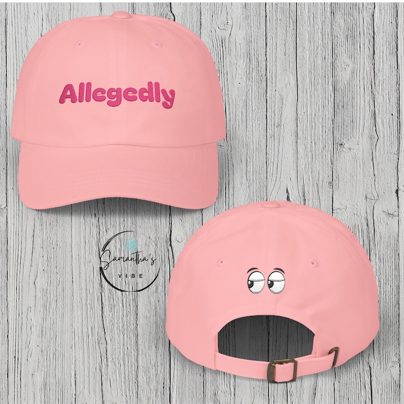 Allegedly With Side Eye, Embroidered Baseball Cap, Custom Text Hat ...