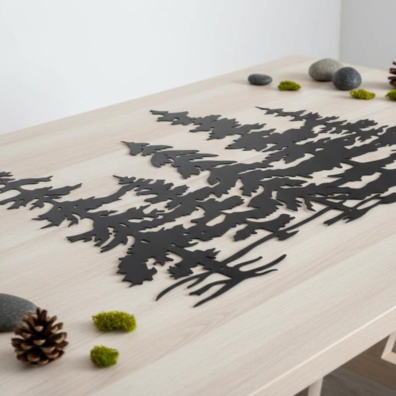 Tree Wall Decor Sign,forest Hanging Wall Decor,metal Tree Wall Art ...