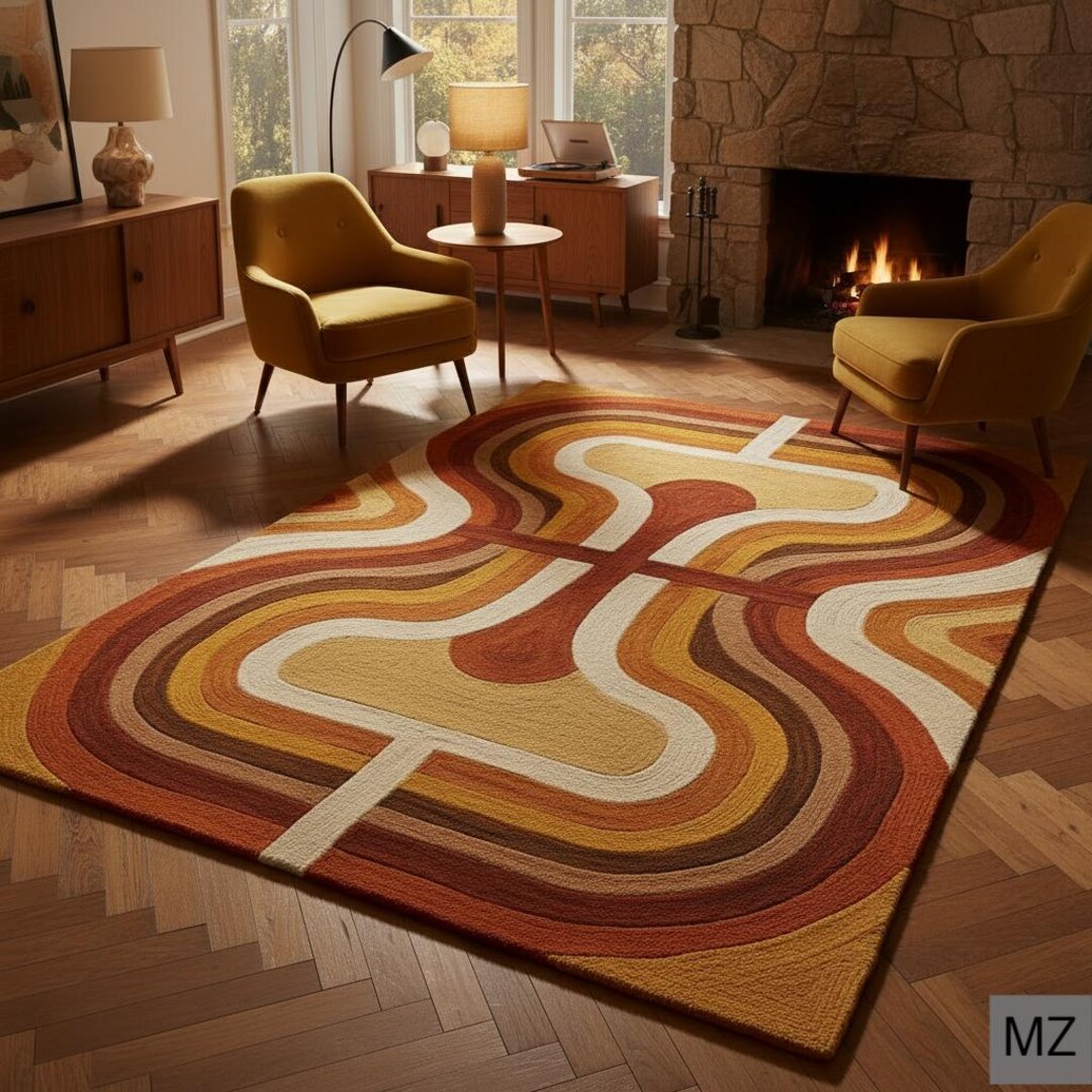 Fabelhafte Mid Century Teppich Ebenbild