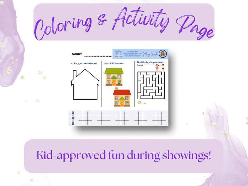 Open House Coloring Page | Kids Activity Page | Coloring Page for Kids ...