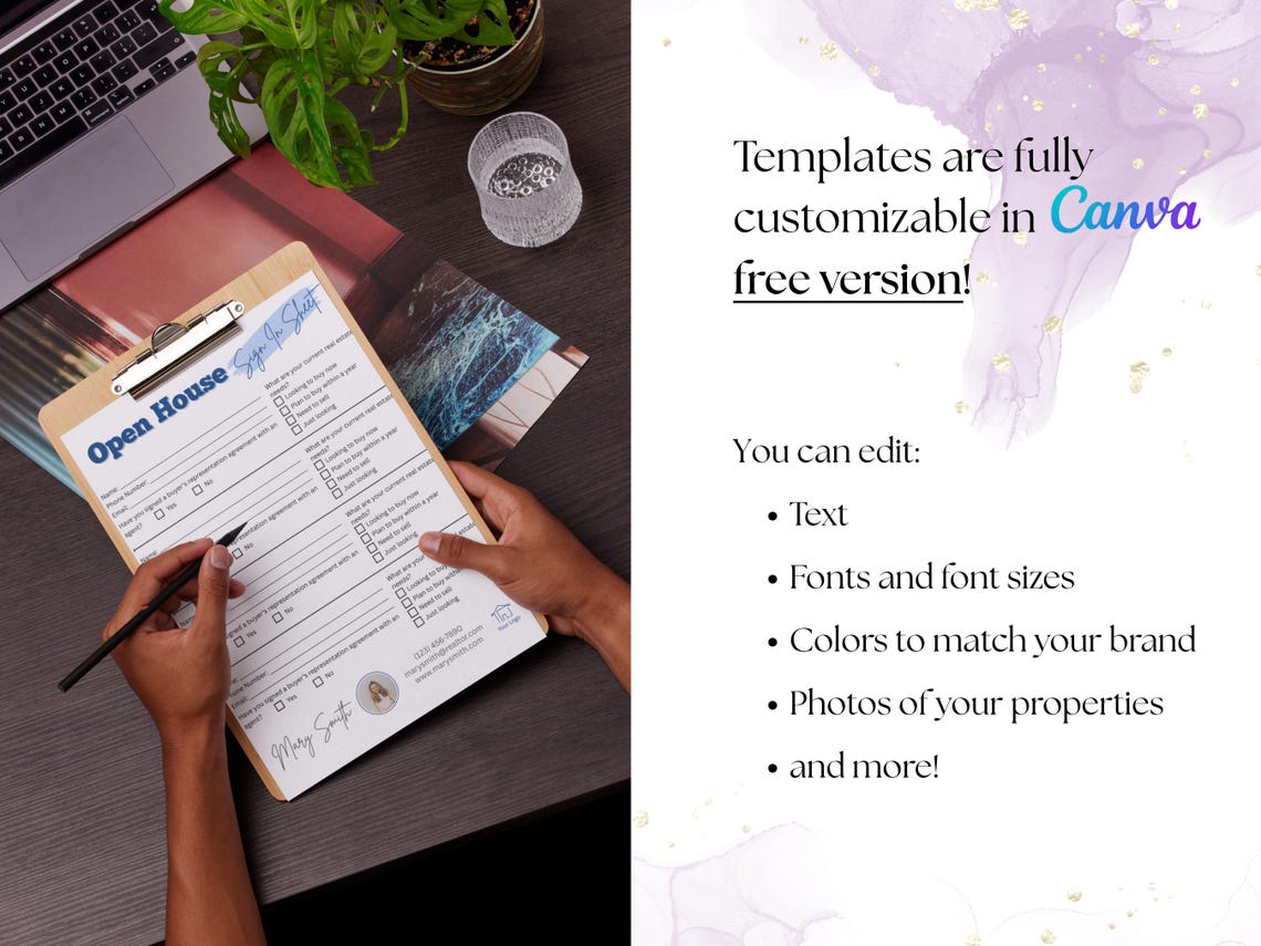 Open House Sign in Sheet | Open House Feedback Form | Open House Forms ...