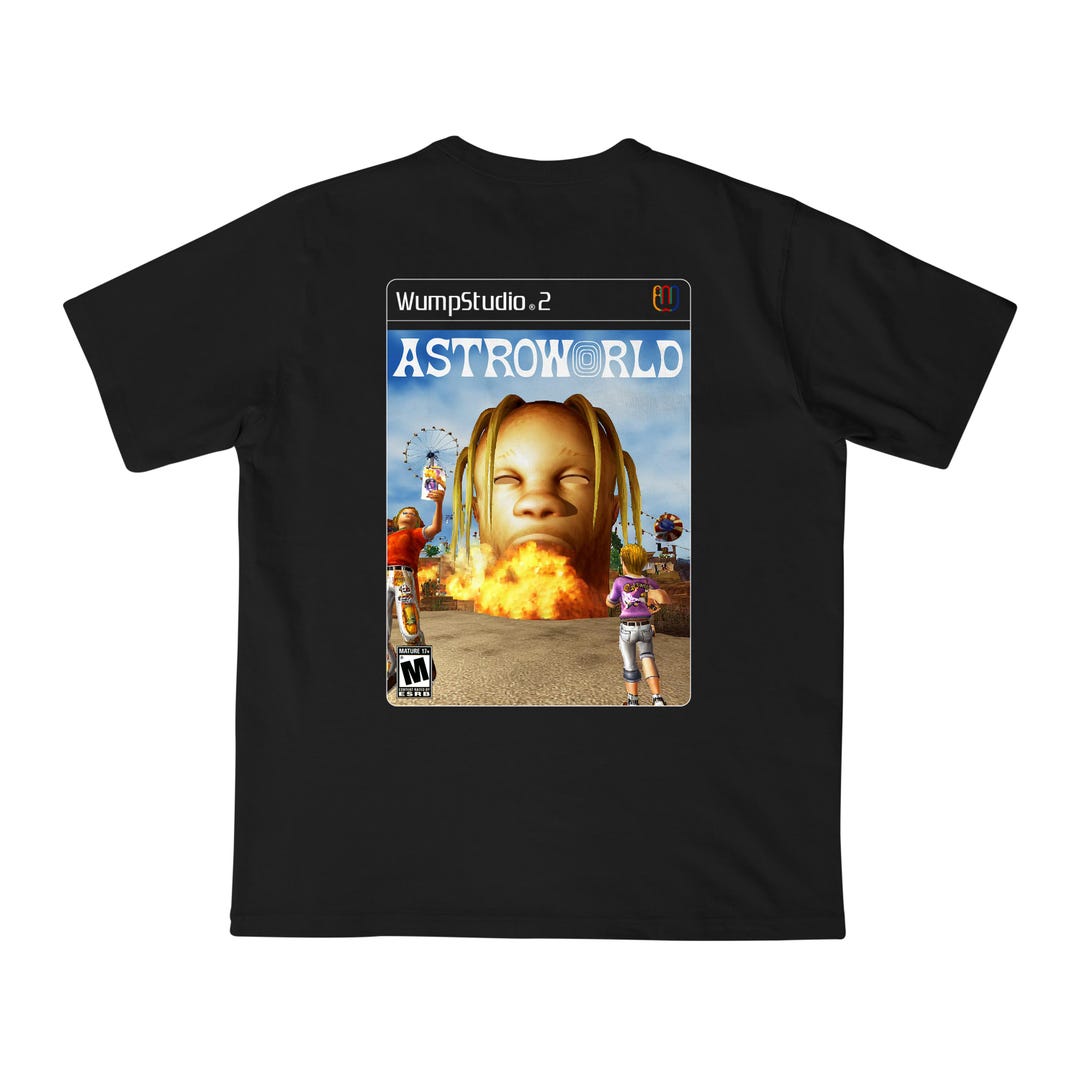 Travis Scott Astrowrld Retro PS2 Game Cover Shirt – Rap Album Inspired ...