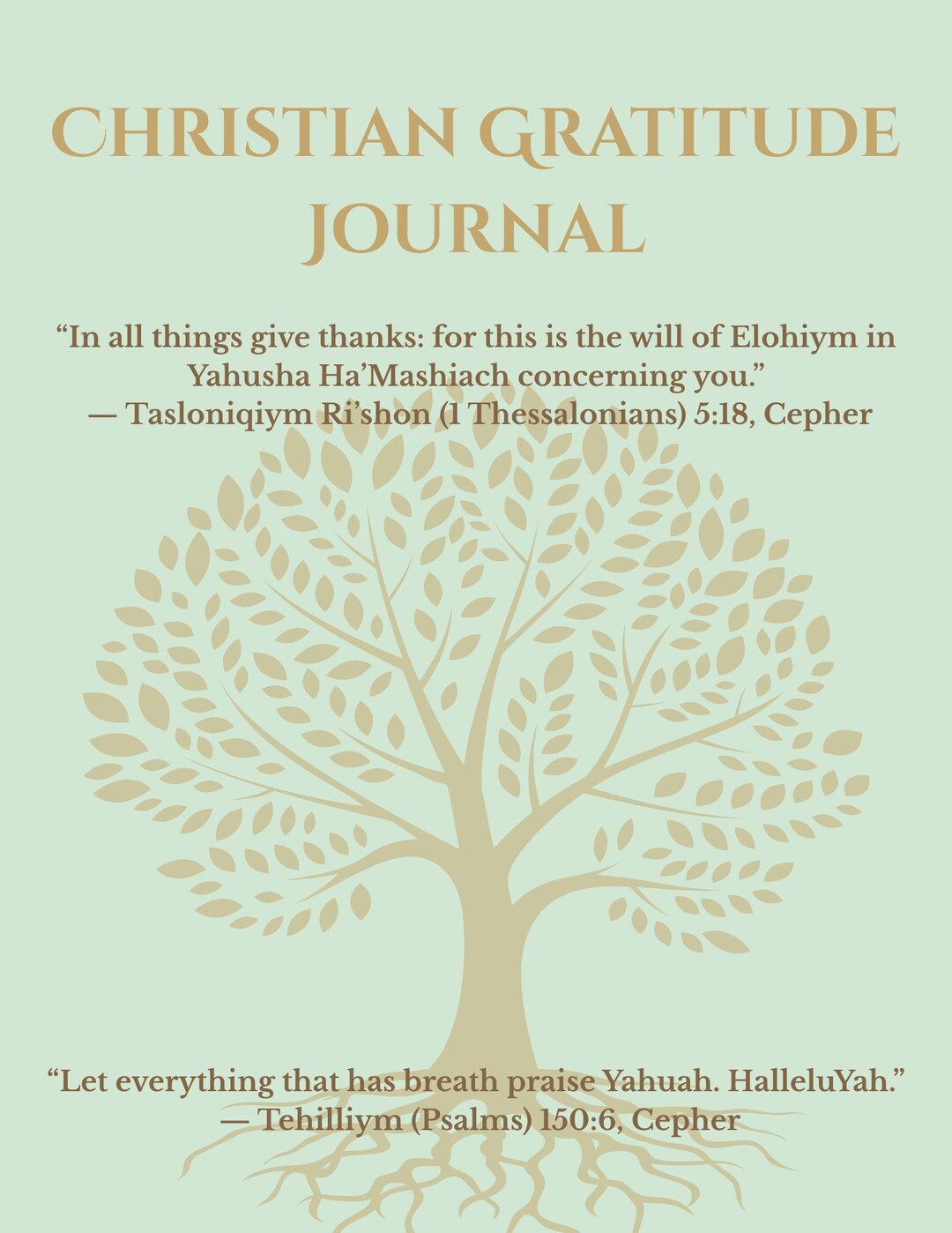 Christian Gratitude Journal – Printable Scripture Prompts (digital ...