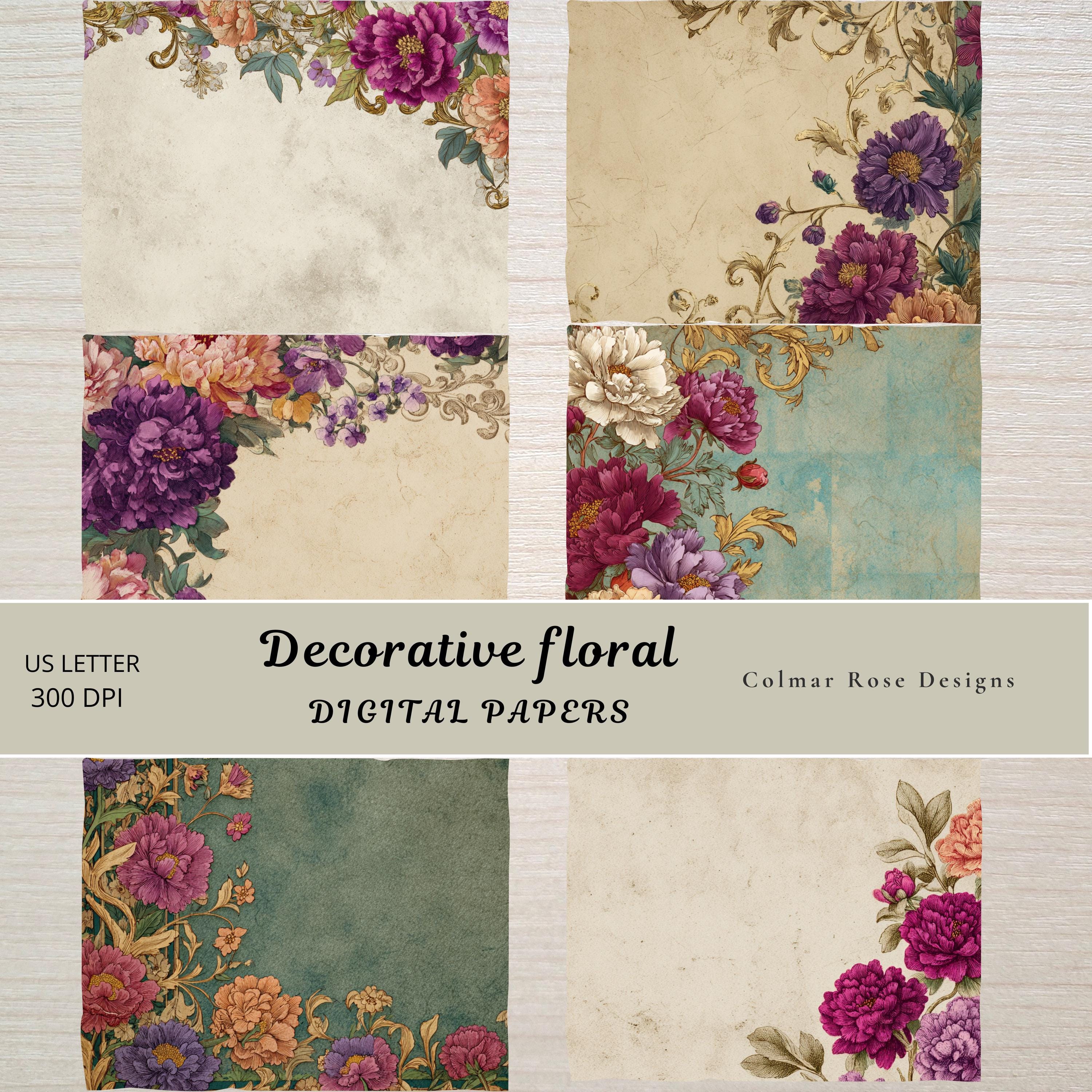 Decorative Floral Papers, 40 Peony Backgrounds (digital Download) - Etsy
