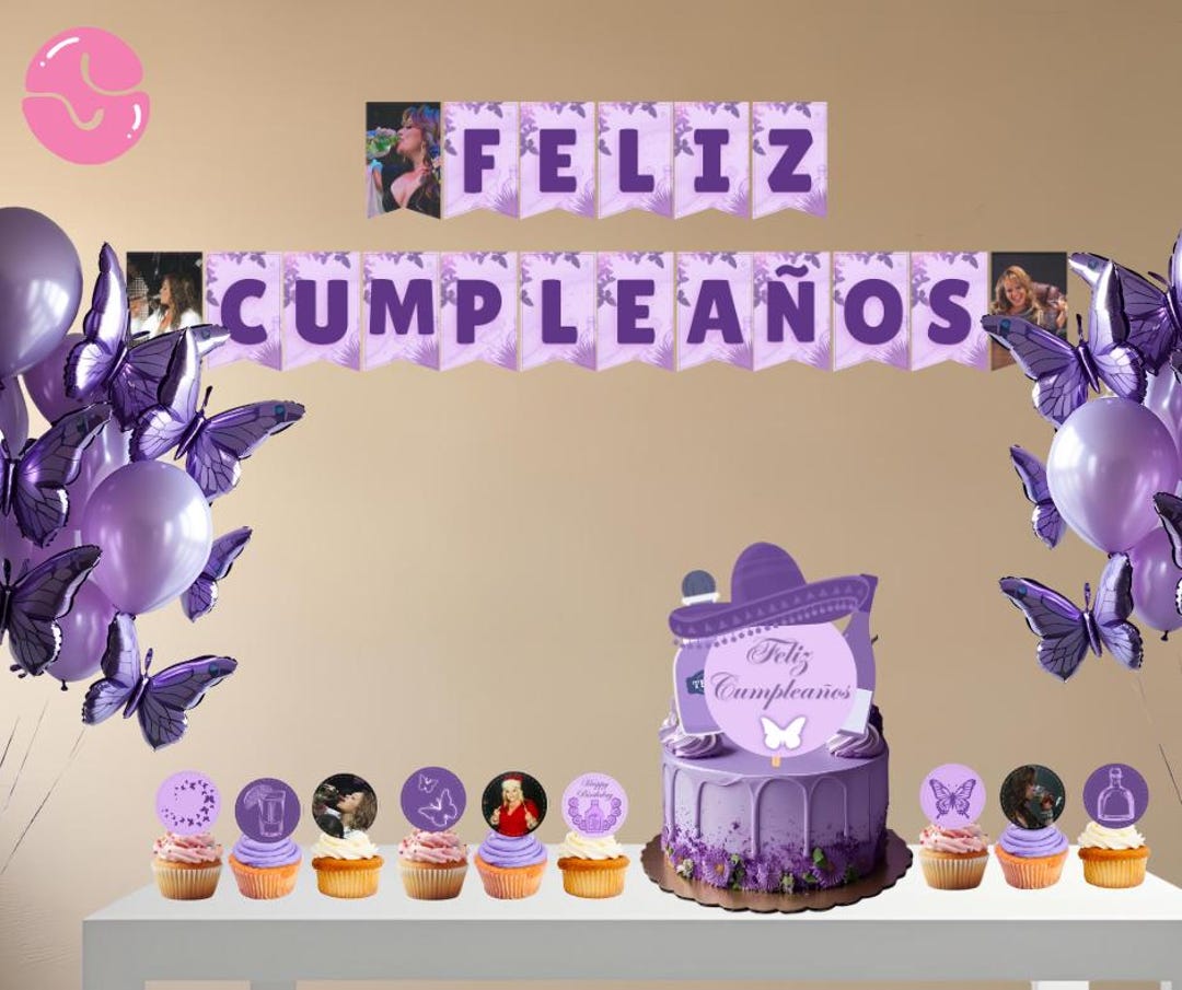 Jenni Rivera Birthday Decorations | Banner, Cake Topper, Cupcake ...