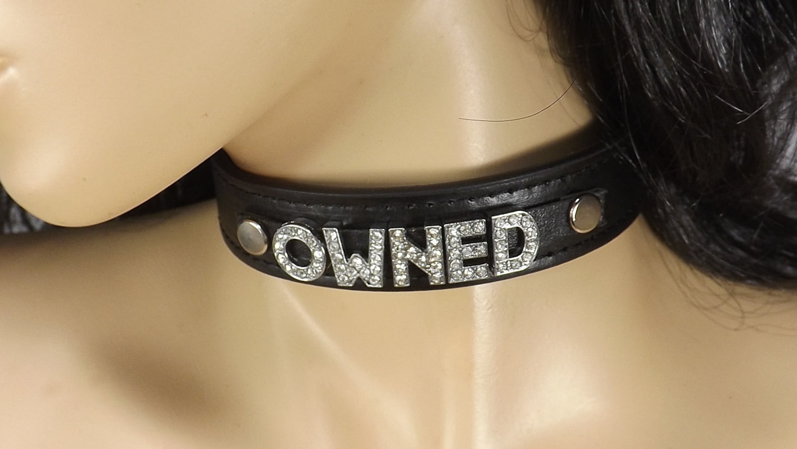 OWNED Bdsm Collar Rhinestone Letters Name Collar Bondage Choker ...