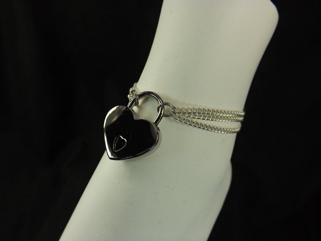 Locking Anklet Infinity Ankle Bracelet Heart Lock Anklet Body Jewelry ...