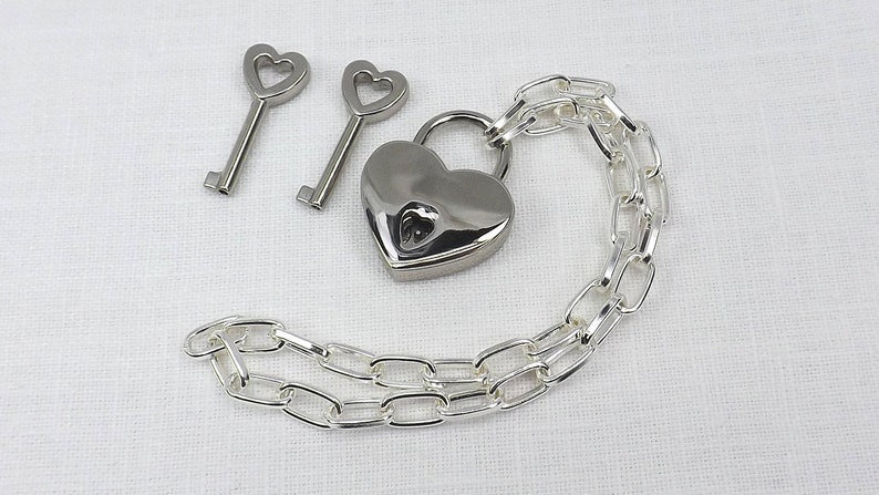 Locking Anklet Silver Heart Lock Ankle Bracelet Mature Pinchthemuse ...