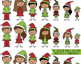 Christmas Stick Figure Svgs Holiday Stick Family SVG File - Etsy