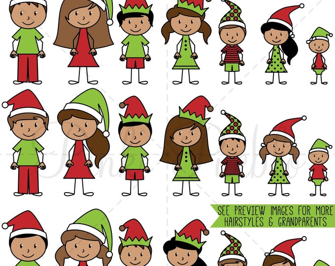Christmas Stick Figure Family Clipart, Christmas Stick Figure Clipart ...