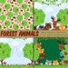 Forest Animal Digital Paper Forest Animals Scrapbook Paper - Etsy