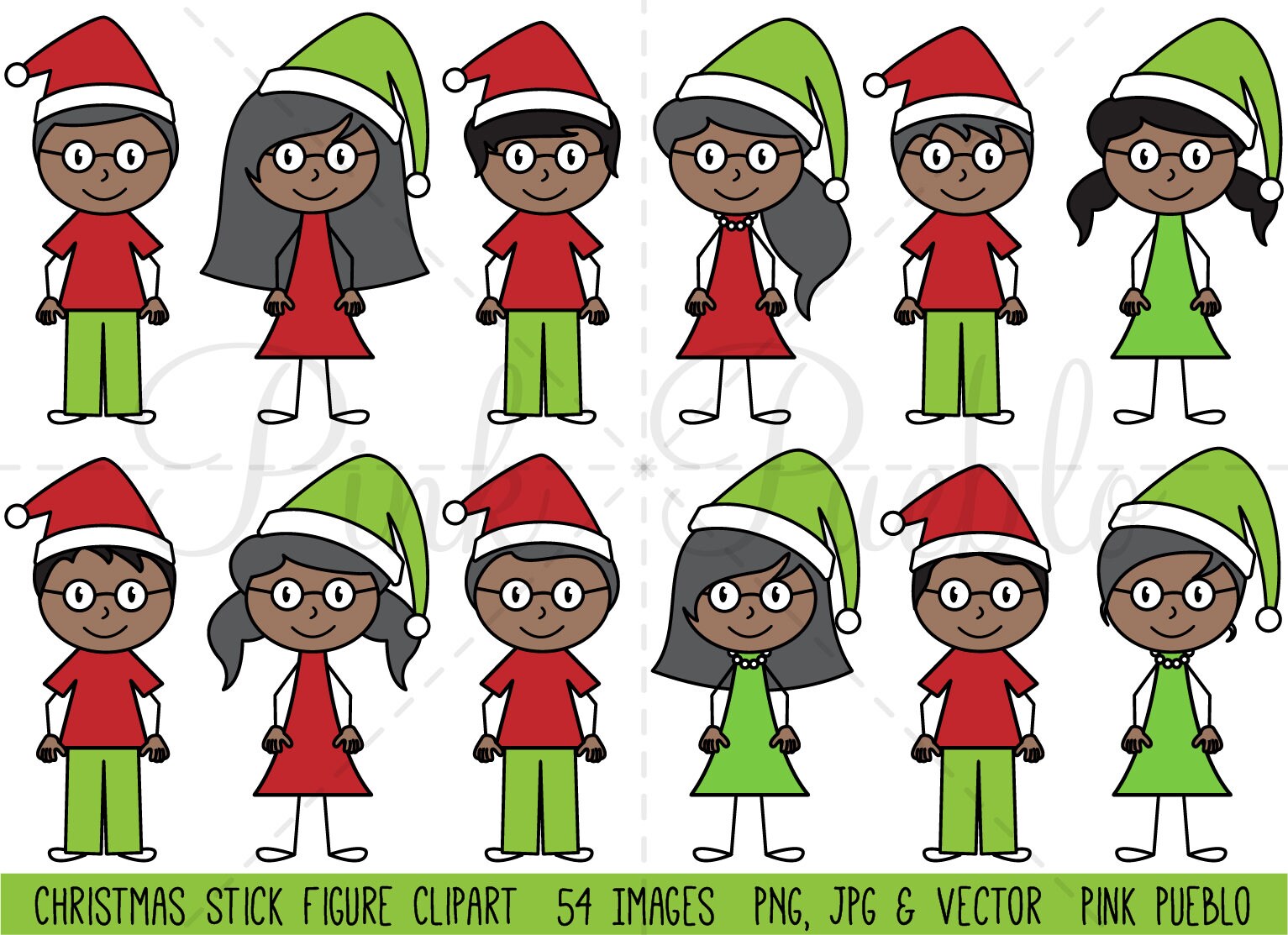 Christmas Stick Figure Family Clipart Christmas Stick Figure - Etsy Canada
