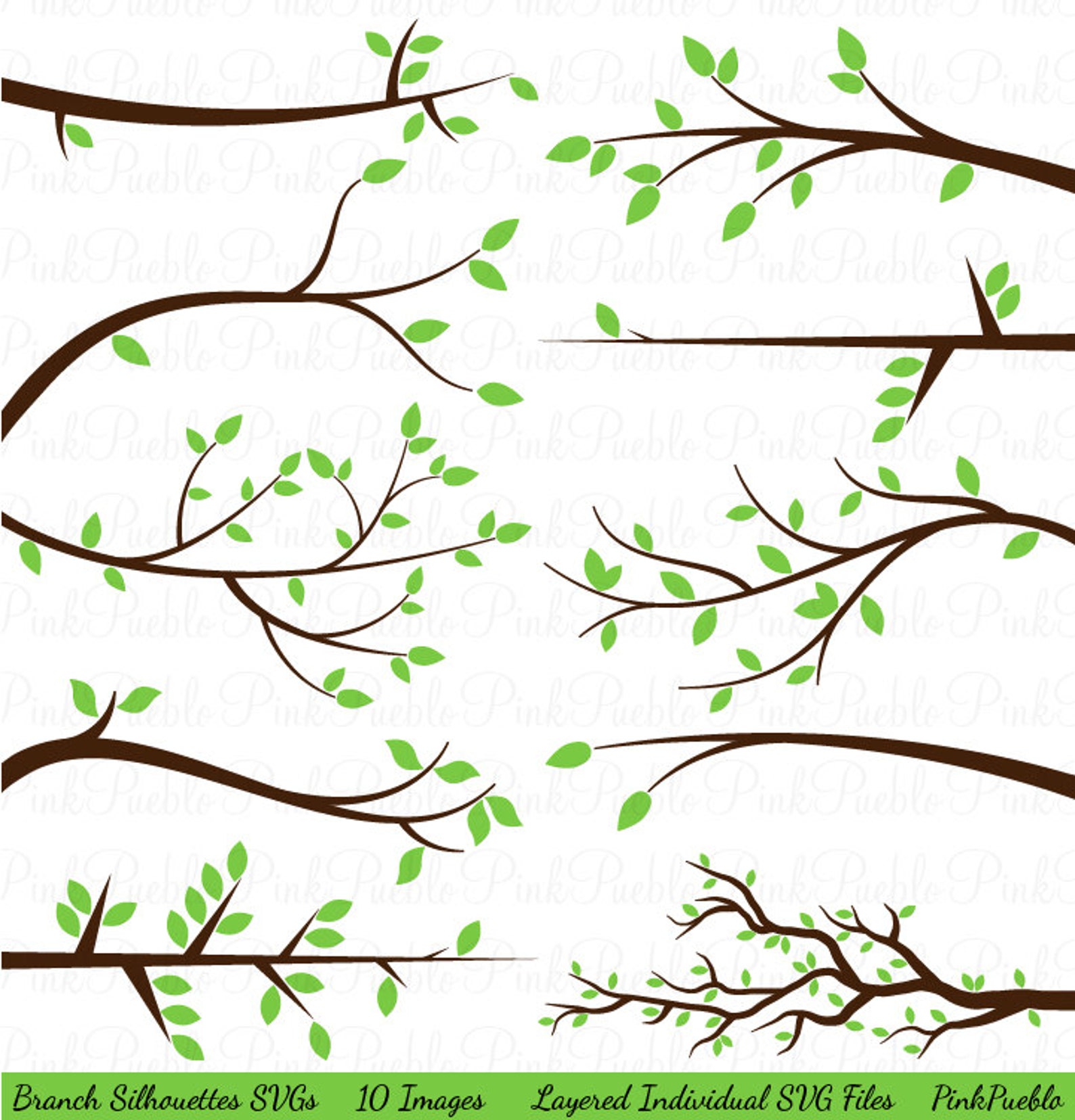 Branch Silhouettes Svgs Limbs and Branches Cutting Templates - Etsy